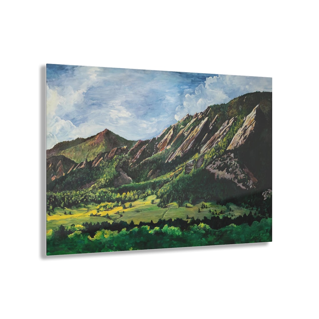 Flatirons Boulder Colorado Acrylic Print - Original Mountain Landscape ...
