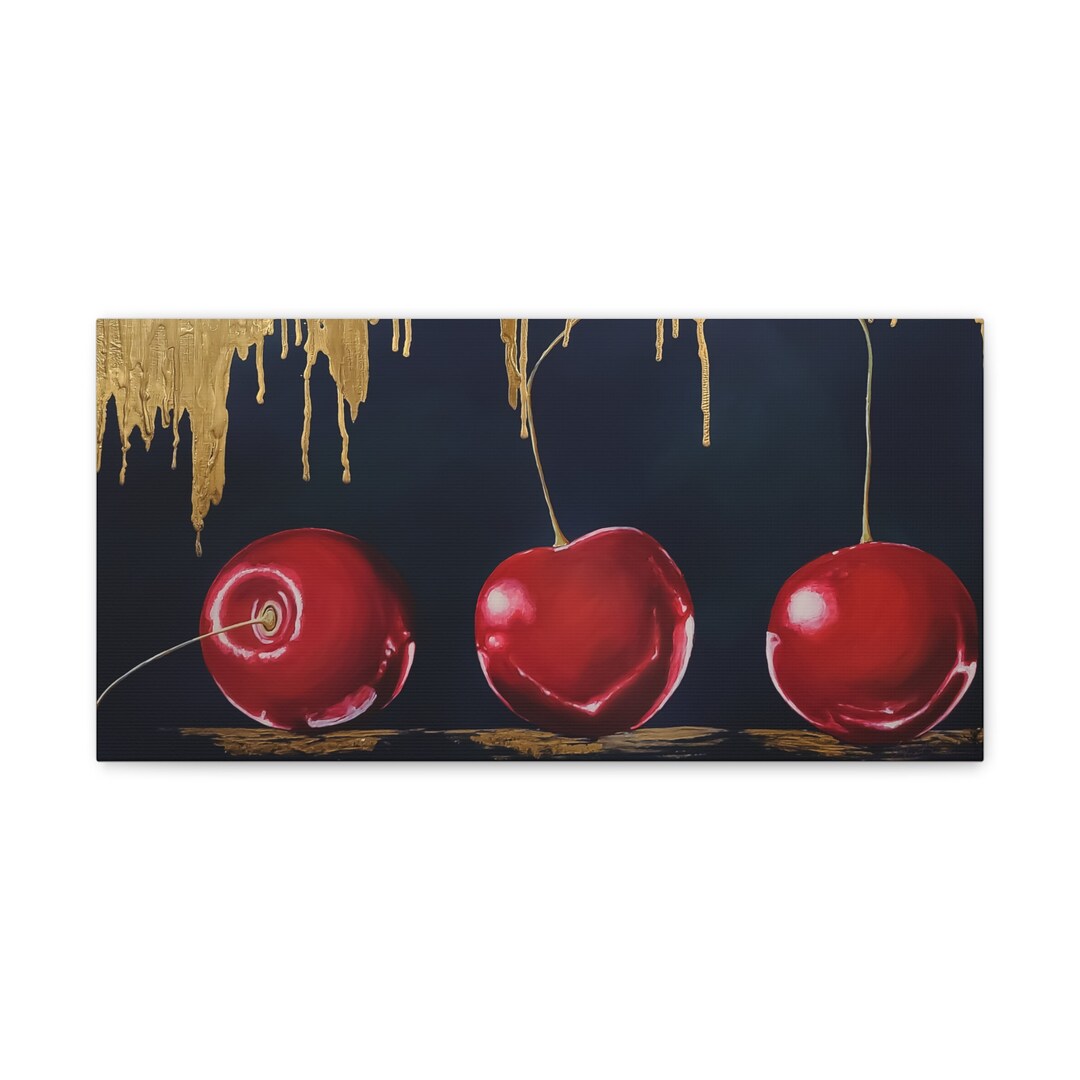 Cherries - 20" X 10" Print of Original Abstract Artwork Painting - Etsy