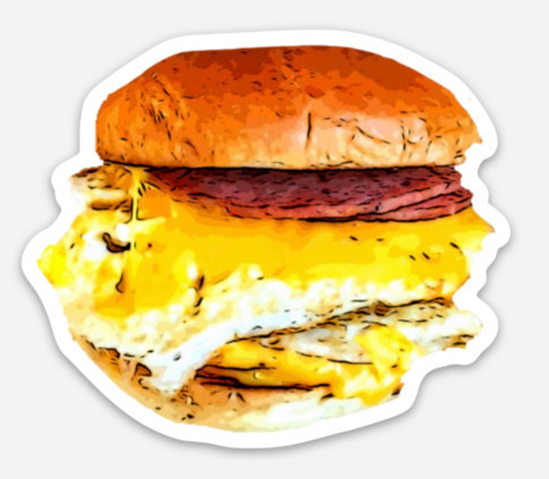 Pork Roll/taylor Ham Egg and Cheese Sticker or Magnet - Etsy