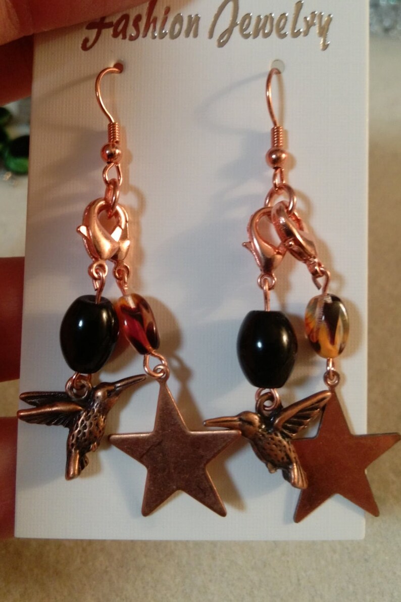 Earrings Copper Drop Earrings Comes W Two Different Sets of - Etsy