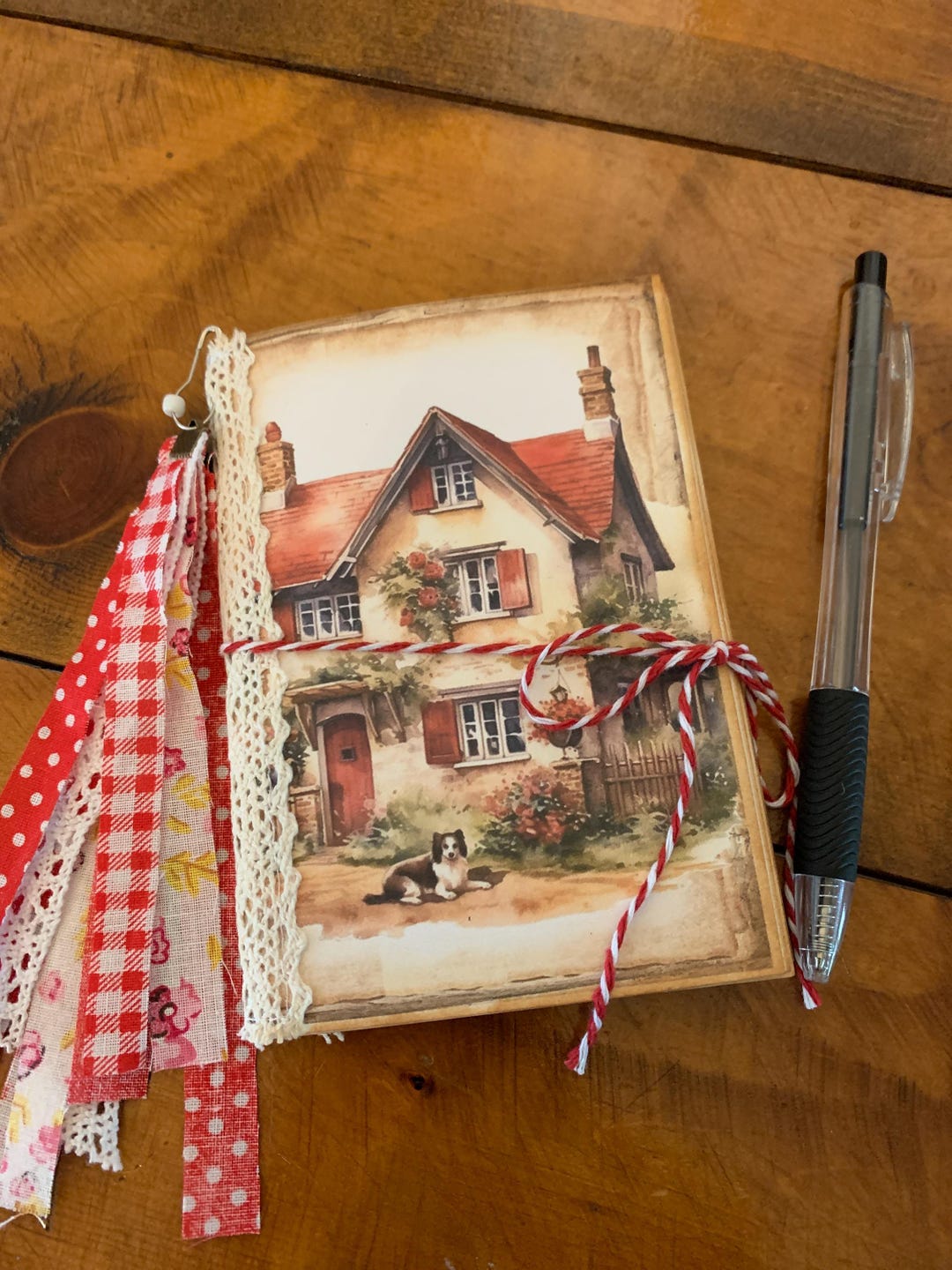 Mini Red Cottage Junk Journal - Etsy