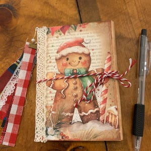Mini Gingerbread Man Christmas Junk Journal - Etsy