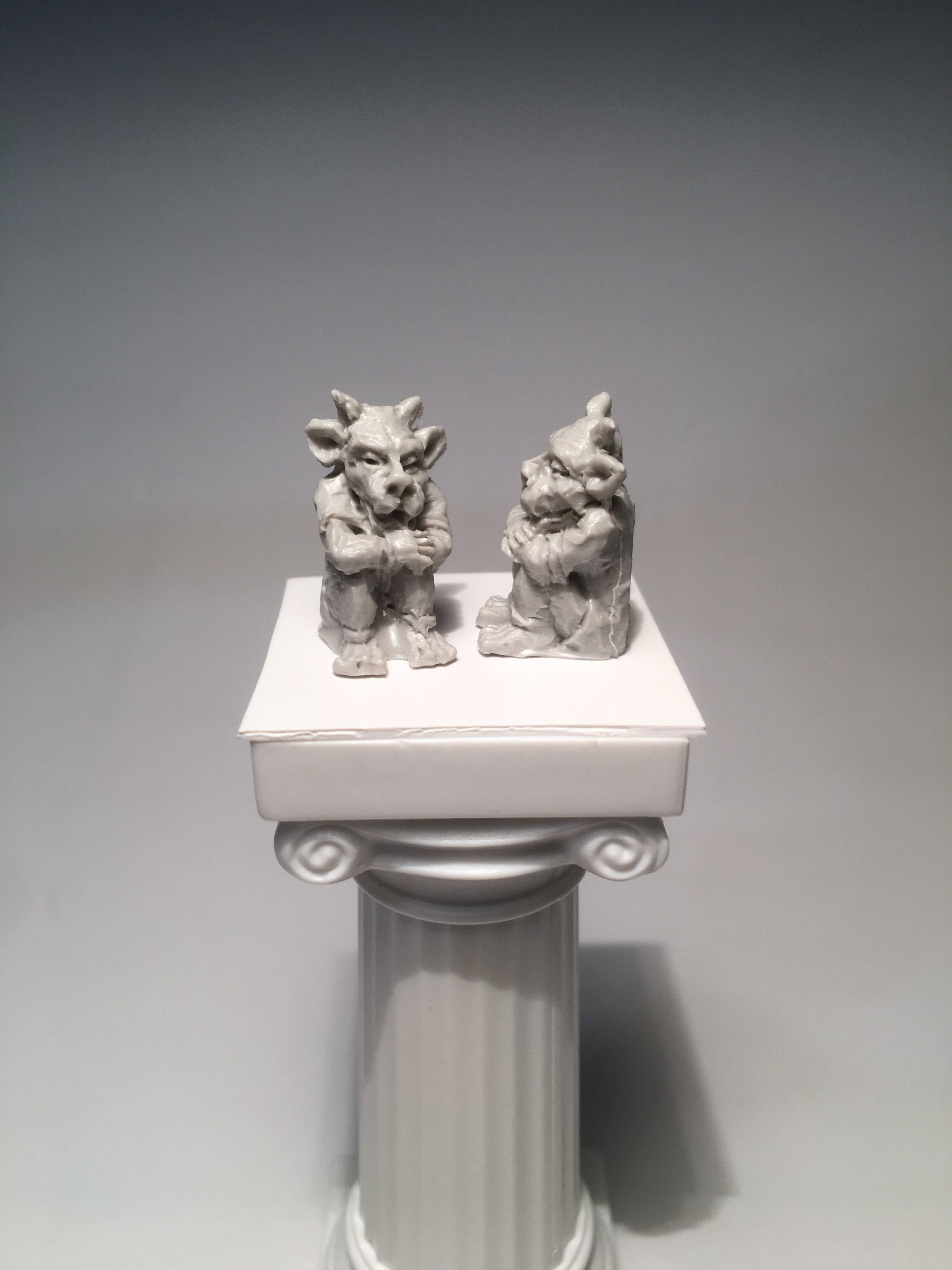NEW Set of 2 Miniature Plastic Gothic Gargoyle Statues | Etsy