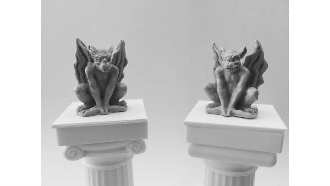 NEW Set of 2 Miniature Plastic Gothic Gargoyle Statues - Etsy