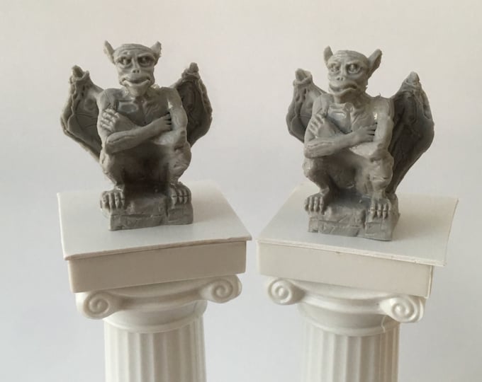 Beautiful Set of Miniature Gargoyles - Gothic, Midevil, Myth, Dollhouse ...