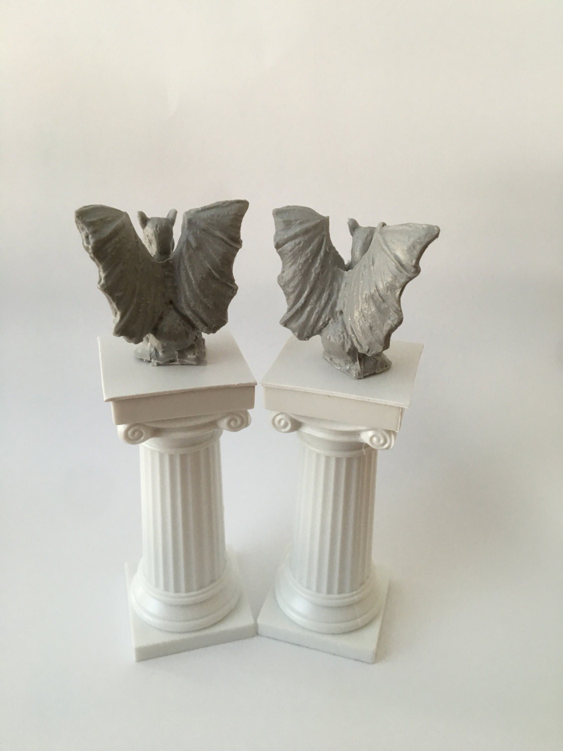 NEW Miniature Set of 2 Gothic Gargoyle Statues Dollhouse / | Etsy