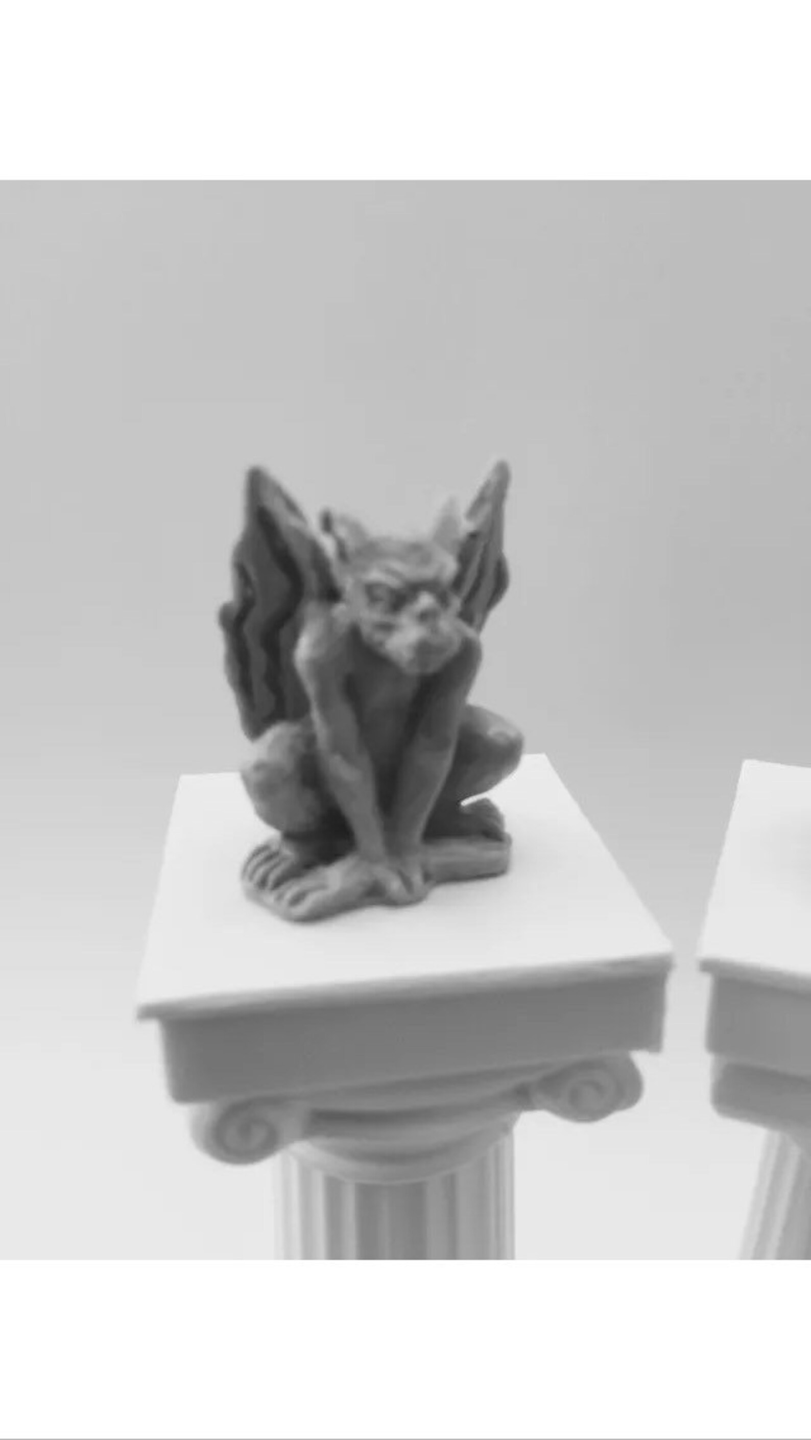 NEW! Set of 2 Miniature Plastic Gothic Gargoyle Statues - Dollhouse ...