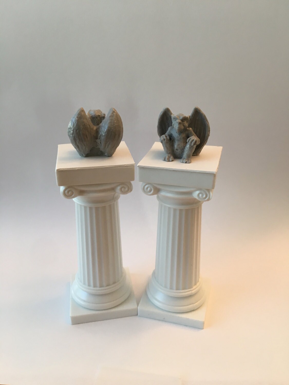 NEW Set of 2 Miniature Plastic Gothic Gargoyle Statues | Etsy
