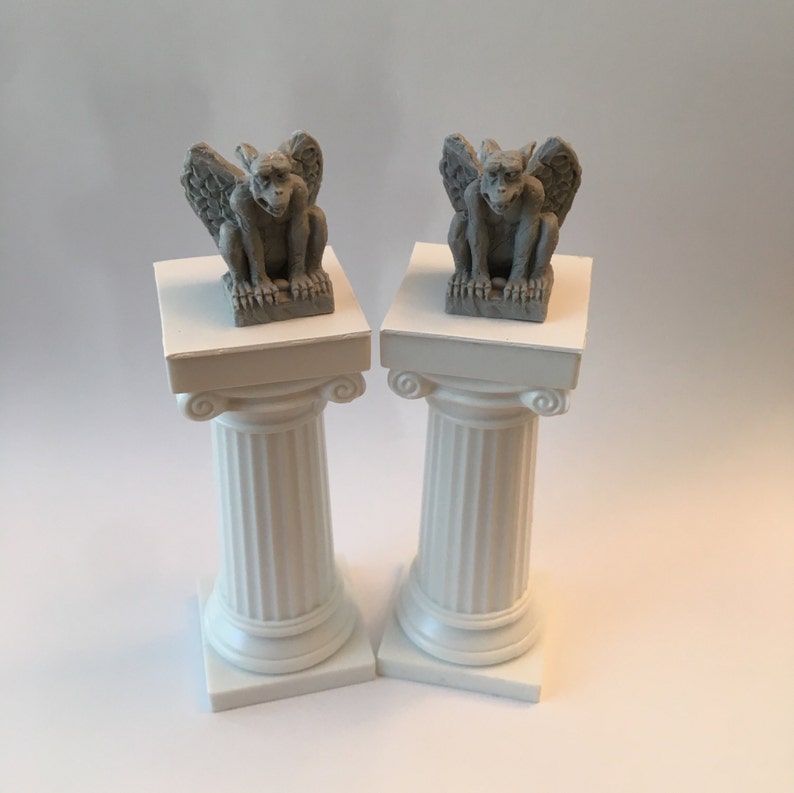 NEW Set of 2 Miniature Plastic Gothic Gargoyle Statues | Etsy