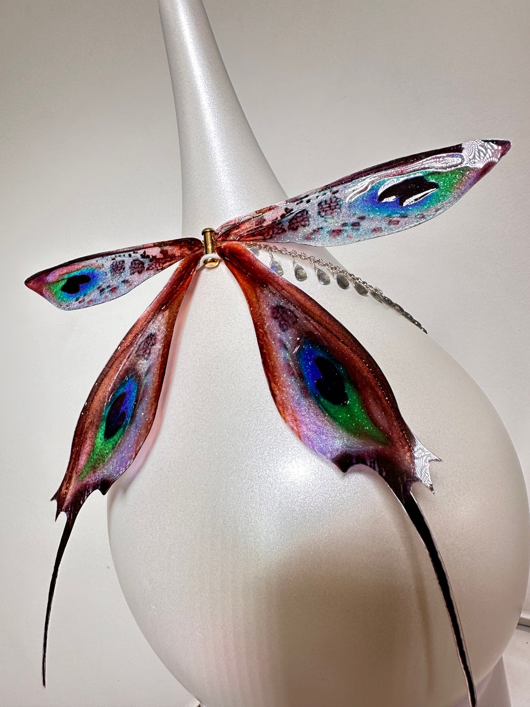 Fantasy Jewelry Peacock Eye Butterfly Forest Fairy Wing Necklace, Wings ...