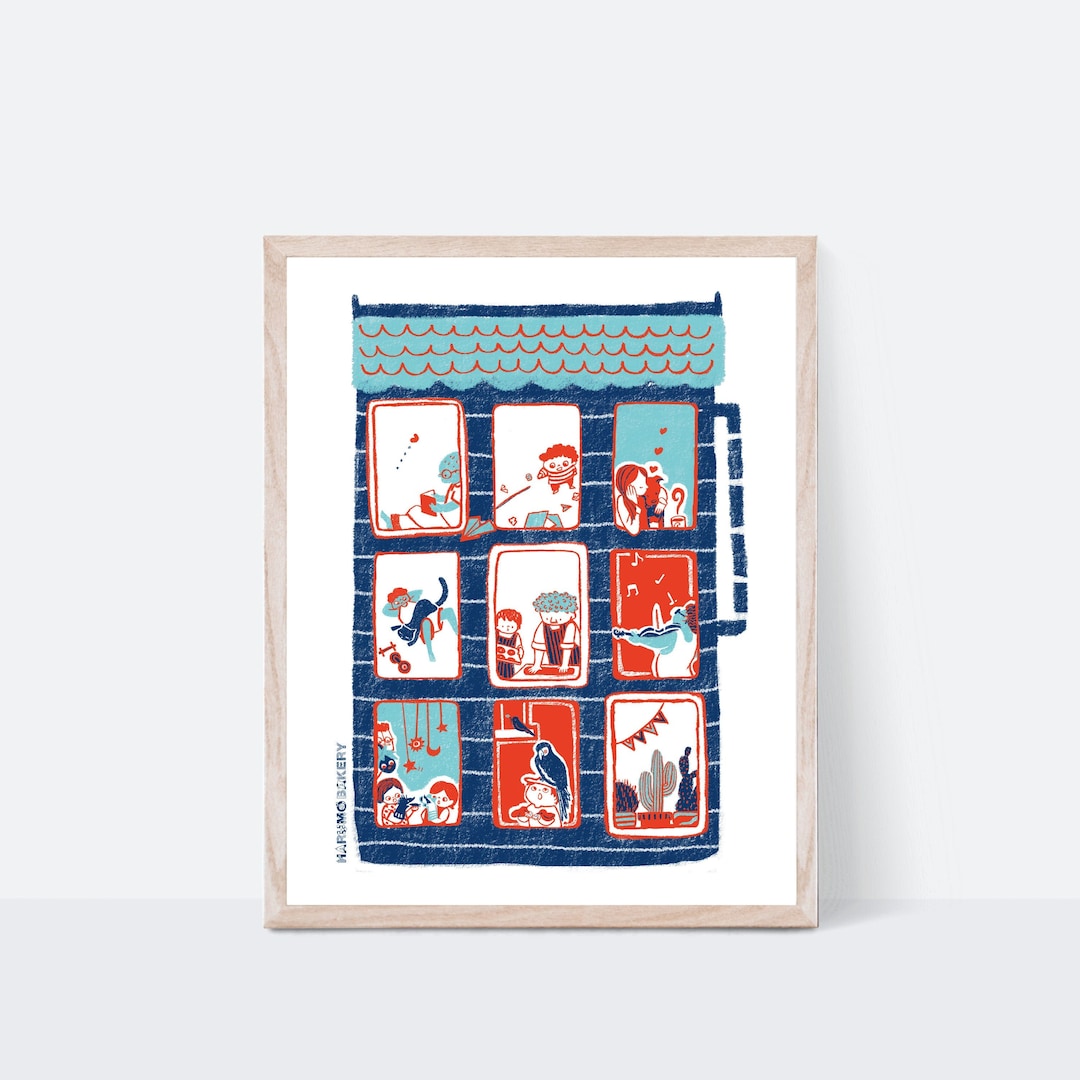 Apartment Poster | Happy Wall Decor | Wall Art | Harumo Sato | 8x10 - Etsy