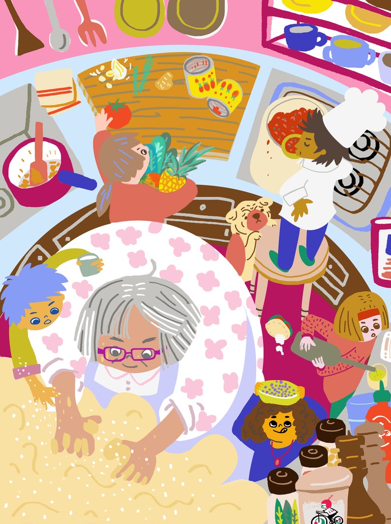 Cooking is Fun Poster | Whimsical Art Print | Kitchen Poster ...