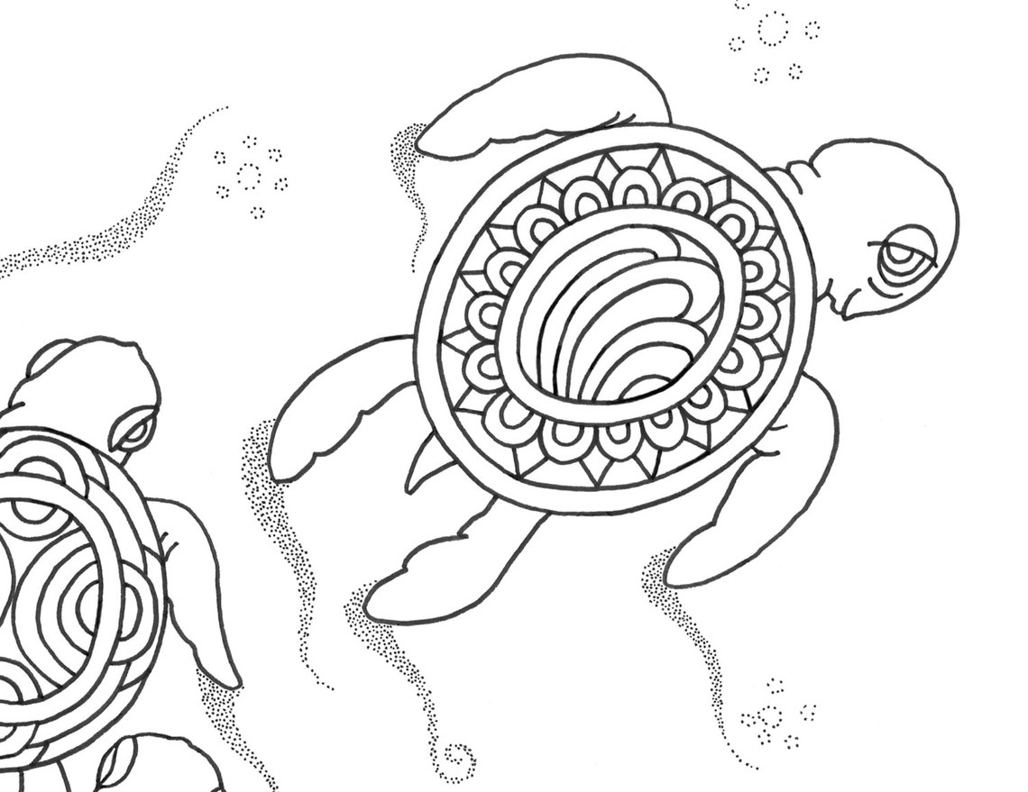 Hand Drawn Digital Printable Coloring Page, Instant Download Coloring ...