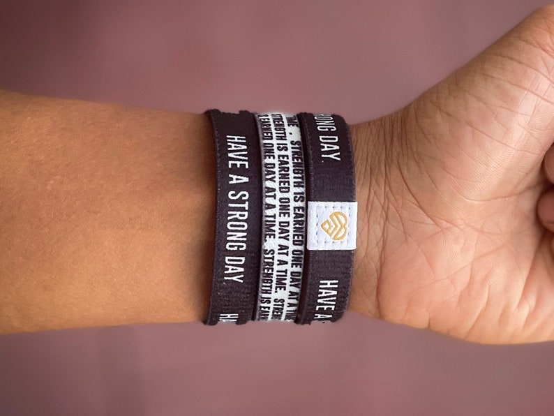 STRENGTH is EARNED One Day at a Time Wristbands Mental - Etsy