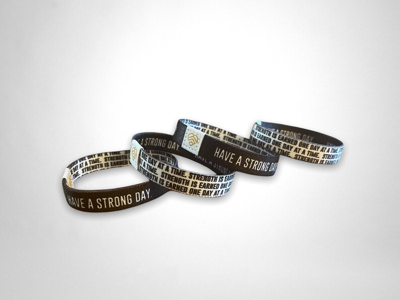 STRENGTH is EARNED One Day at a Time Wristbands Mental - Etsy