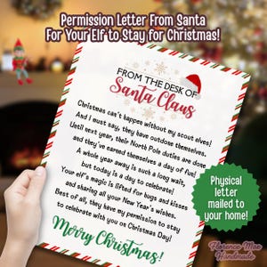 Elf Can Stay for Christmas Letter From Santa | Christmas Eve Surprise ...