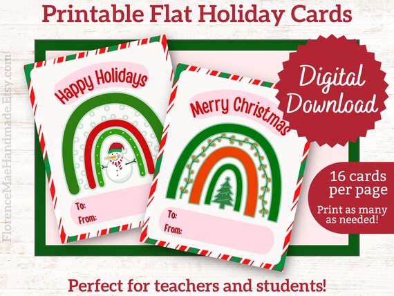 Classroom Holiday Christmas Cards Students Card Exchange - Etsy