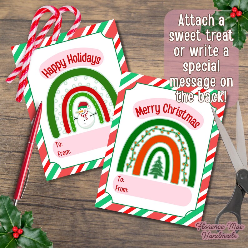 Classroom Christmas Cards: Printable Holiday Card Exchange (digital ...