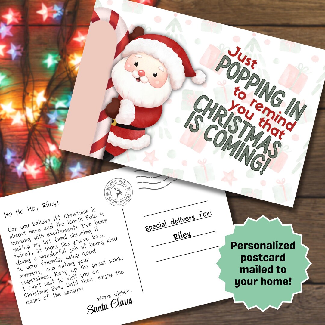 Postcard Letter From Santa | Christmas Eve Surprise for Child ...