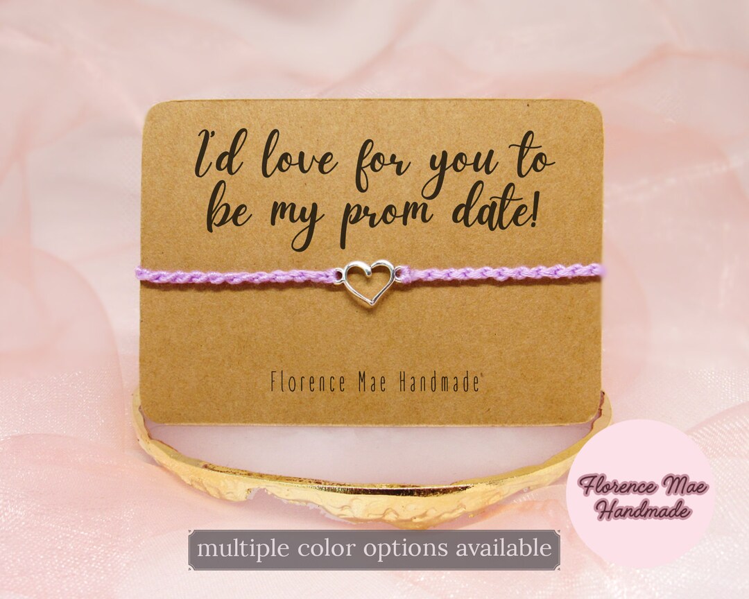 Promposal Gift Bracelet prom Date Gift, Heart Bracelet for Girlfriend ...