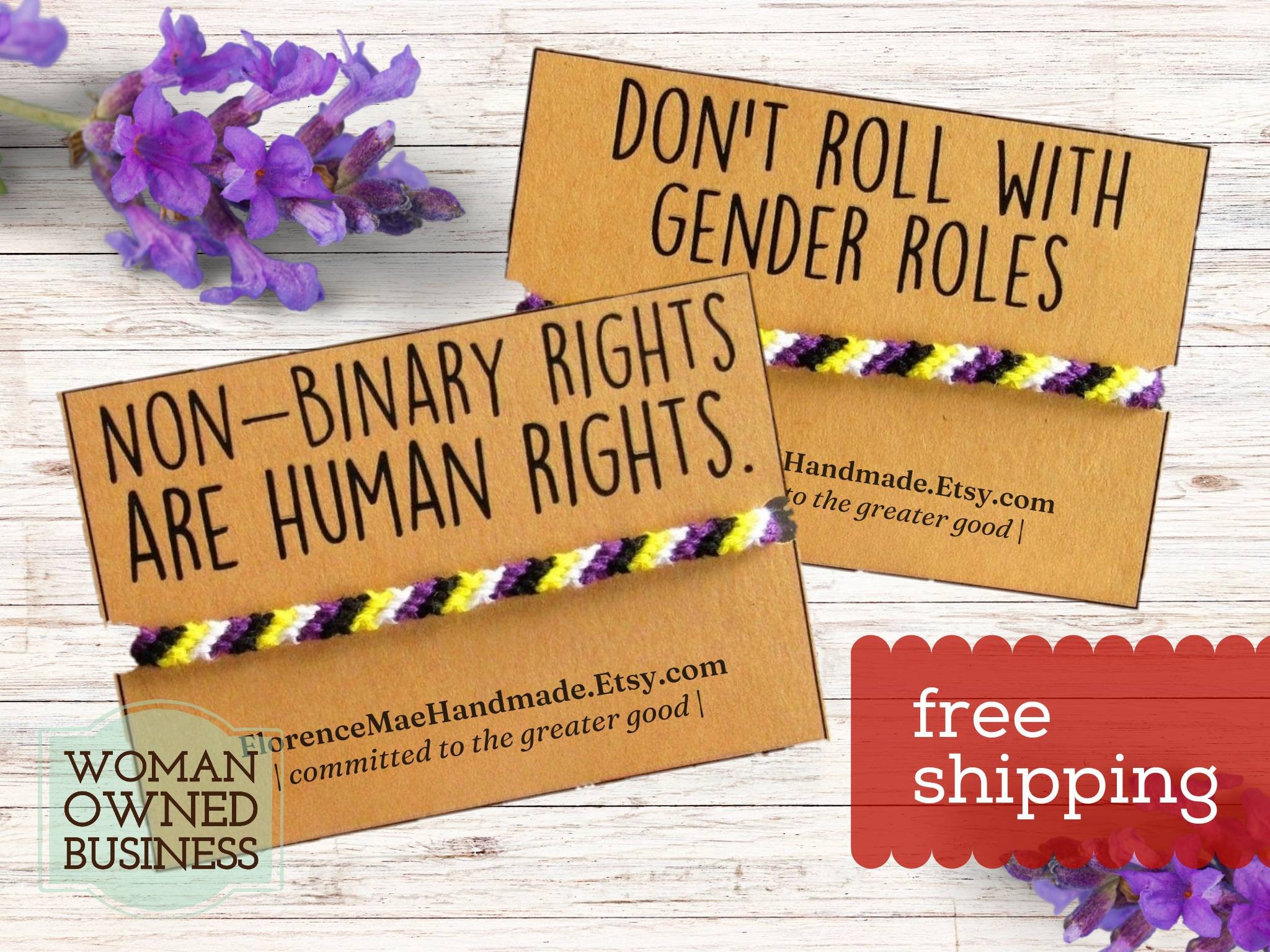 Non-binary Pride Bracelet / Anklet christmas Gift Gender - Etsy