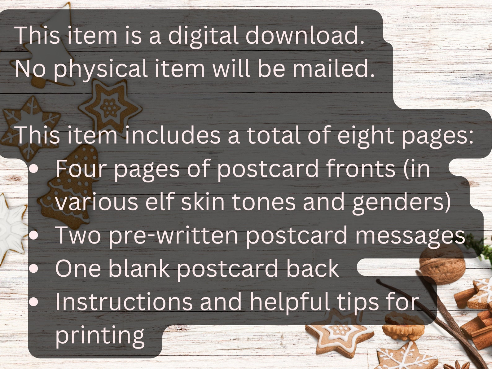 Elf Hello/goodbye Postcard: Printable Letter From Santa (digital ...