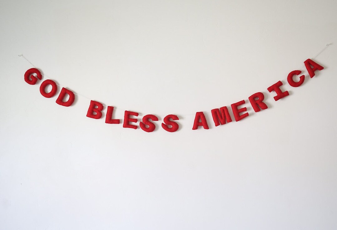 4th of July Banner, Red White & Blue Banner, God Bless America - Etsy