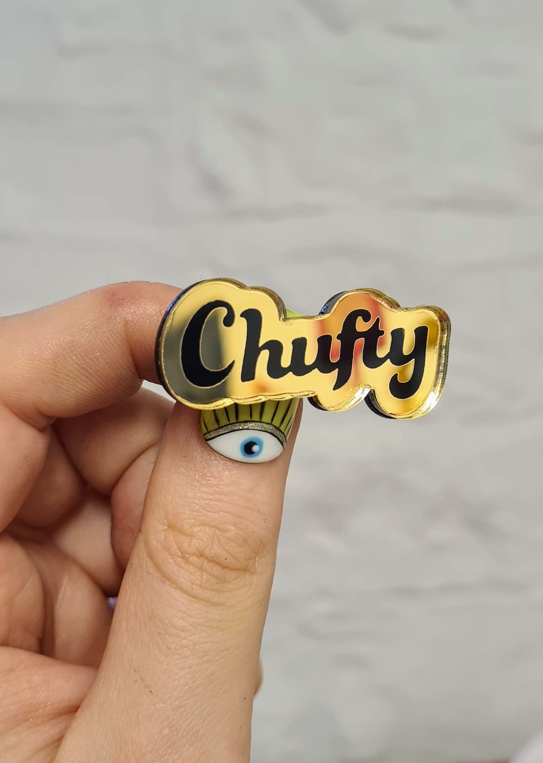 Gold Mirror Chufty Badge, Chufty Pin, Chufty Brooch, Chufty, Manchester ...