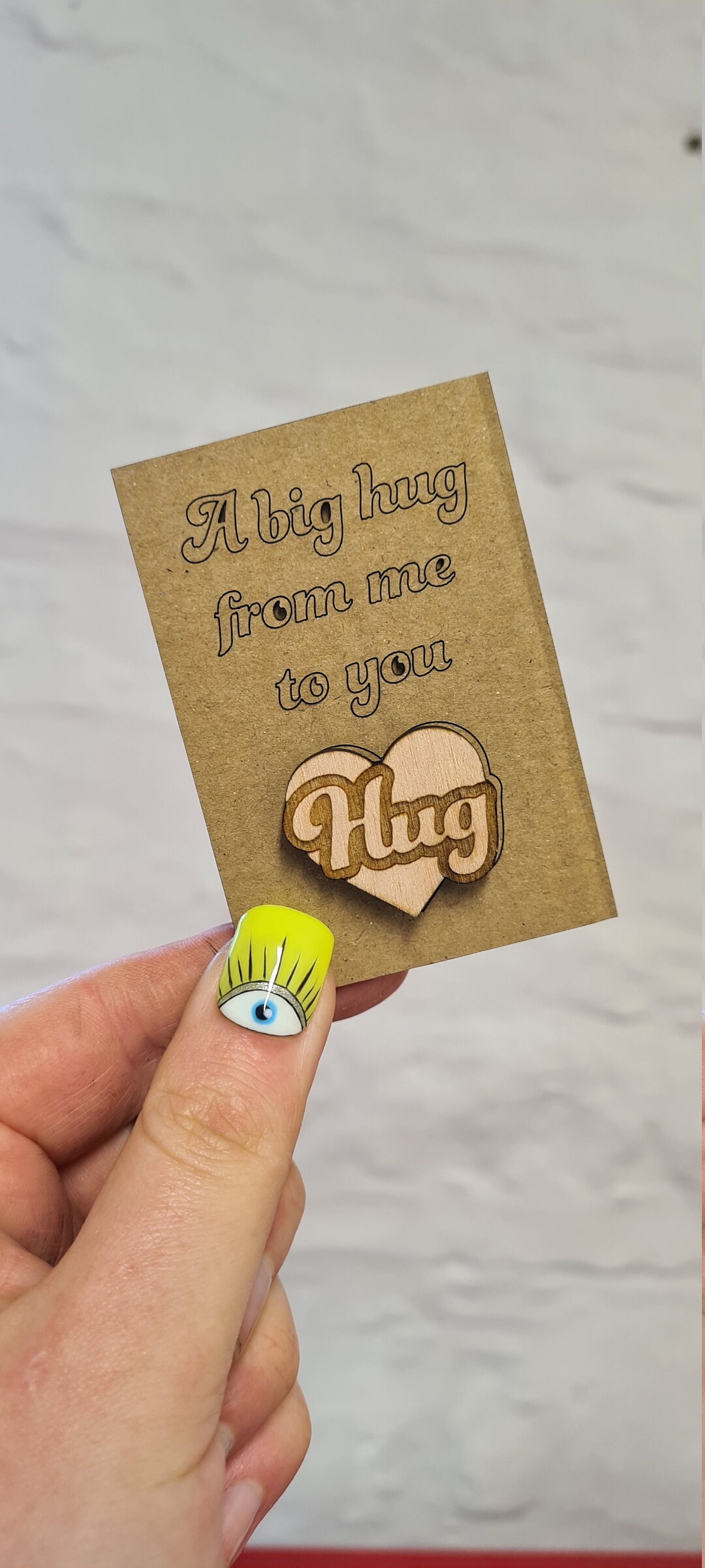 Send A Hug Magnet. Sustainable Gift, Hug, Wooden Hug, Hug Token, Eco ...