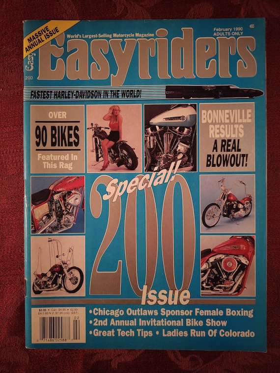 RARE EASYRIDERS Bikers Motorcycle Magazine February 1990 - Etsy