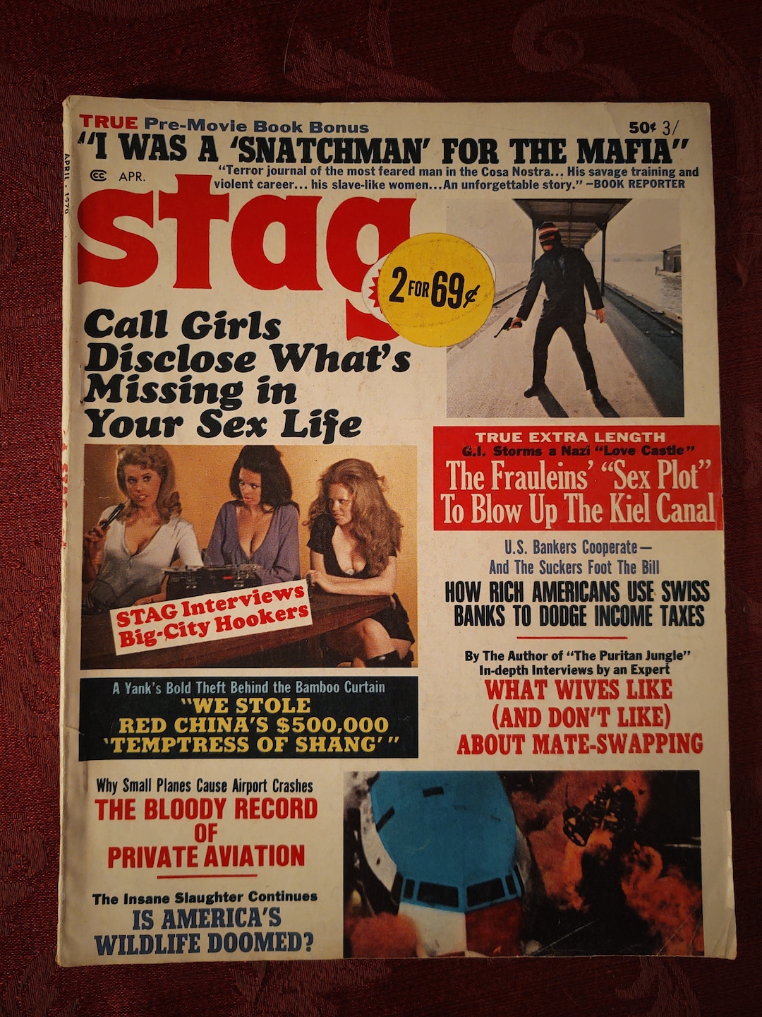 STAG Mens Magazine April 1970 Call Girls Wife Swapping Richard ...
