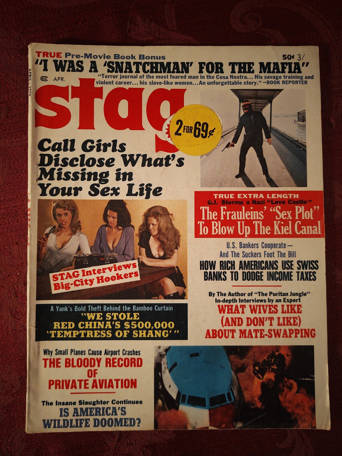 STAG Mens Magazine April 1970 Call Girls Wife Swapping Richard ...