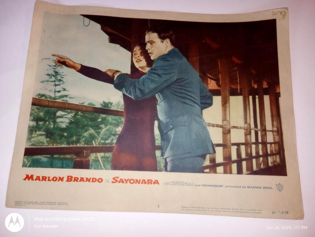 1957 Lobby Card #2 Sayonara Starring Marlon Brando 11x14 - Etsy