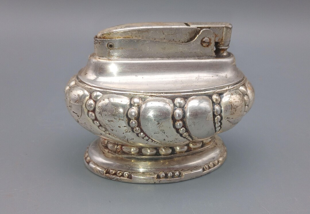 Ronson CROWN Vintage Silver Plate Table Lighter - Etsy