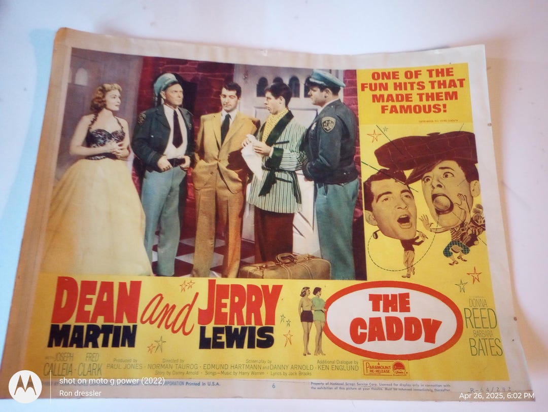 Dean Martin Jerry Lewis 1953 THE CADDY Vintage Lobby Card 11X14 - Etsy