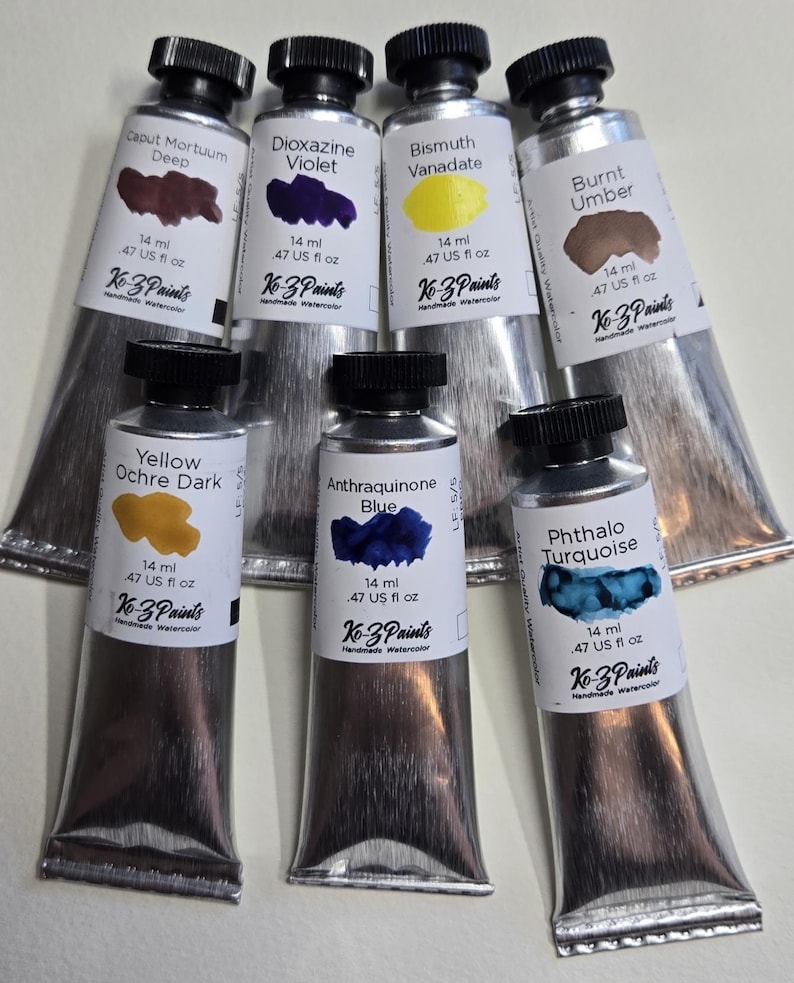 Tubes - Matte Handmade Watercolor Paint 14ml - Etsy