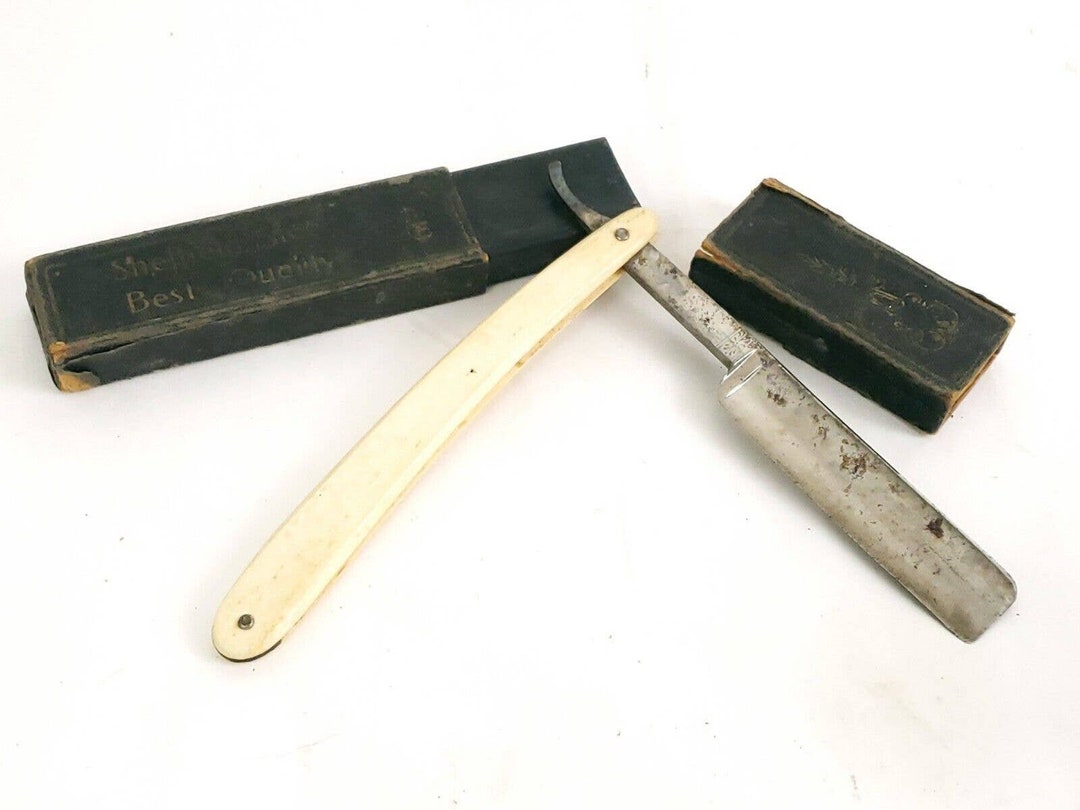 Vintage STRAIGHT RAZOR Sheffield Steel 519 England Hallmarked - Etsy