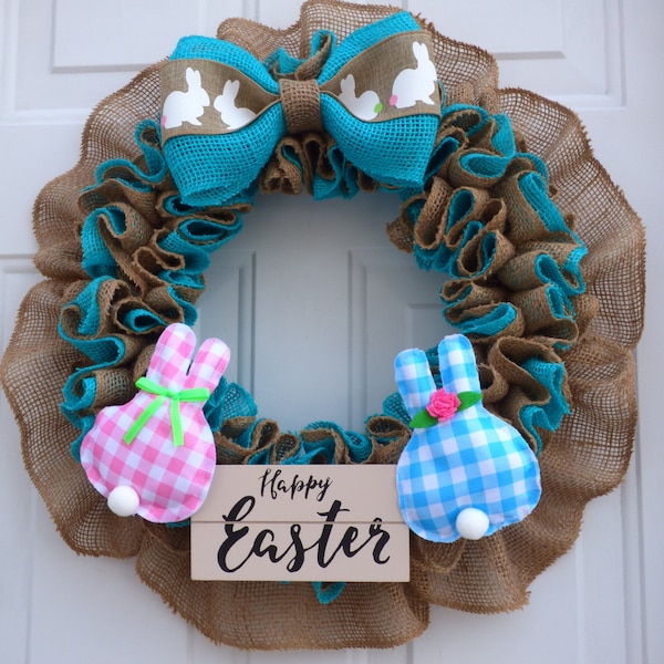 Easter Burlap Wreath - Etsy
