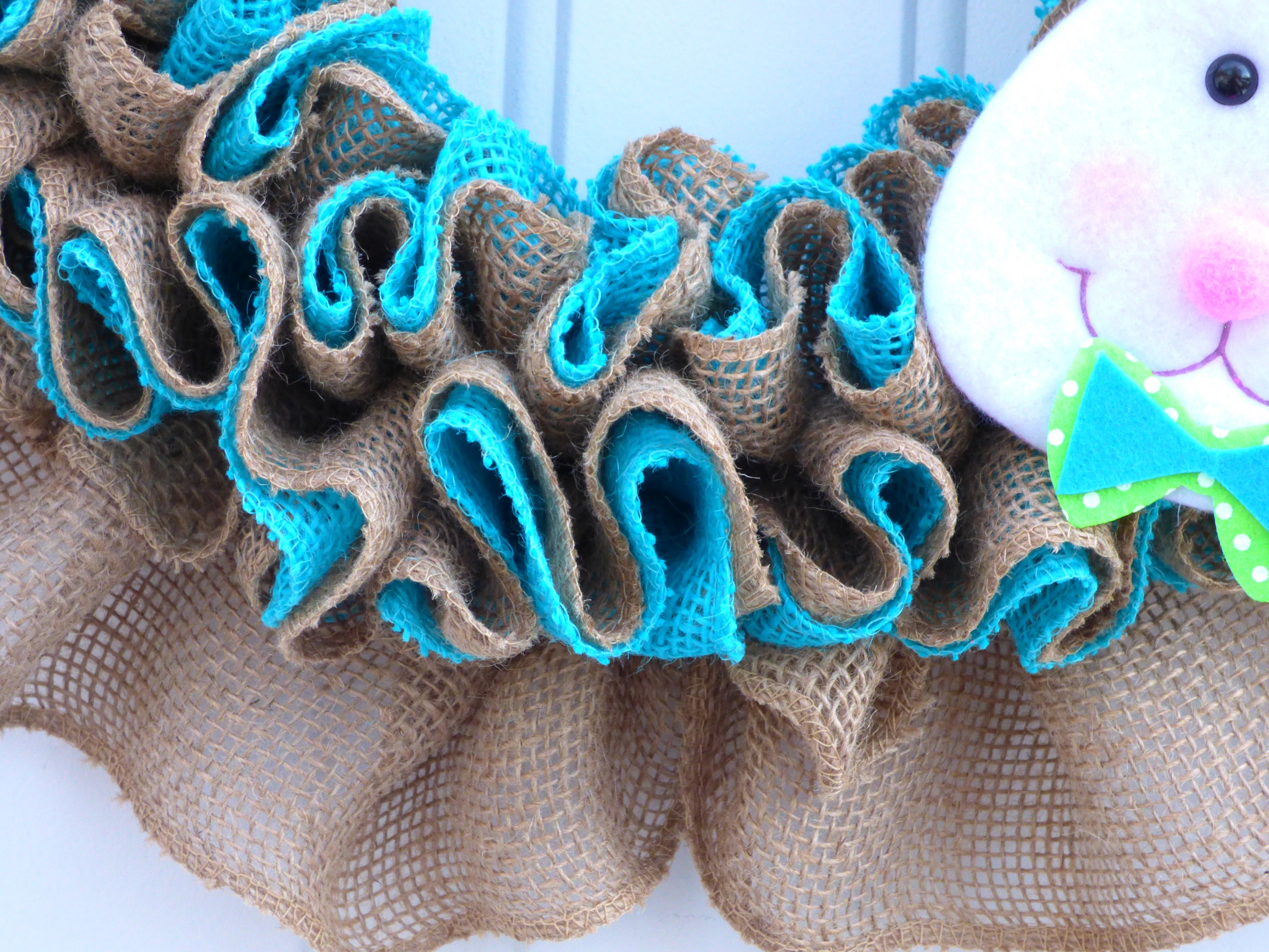 Easter Burlap Wreaths for Front Door/ Blue Easter Wreath/ | Etsy