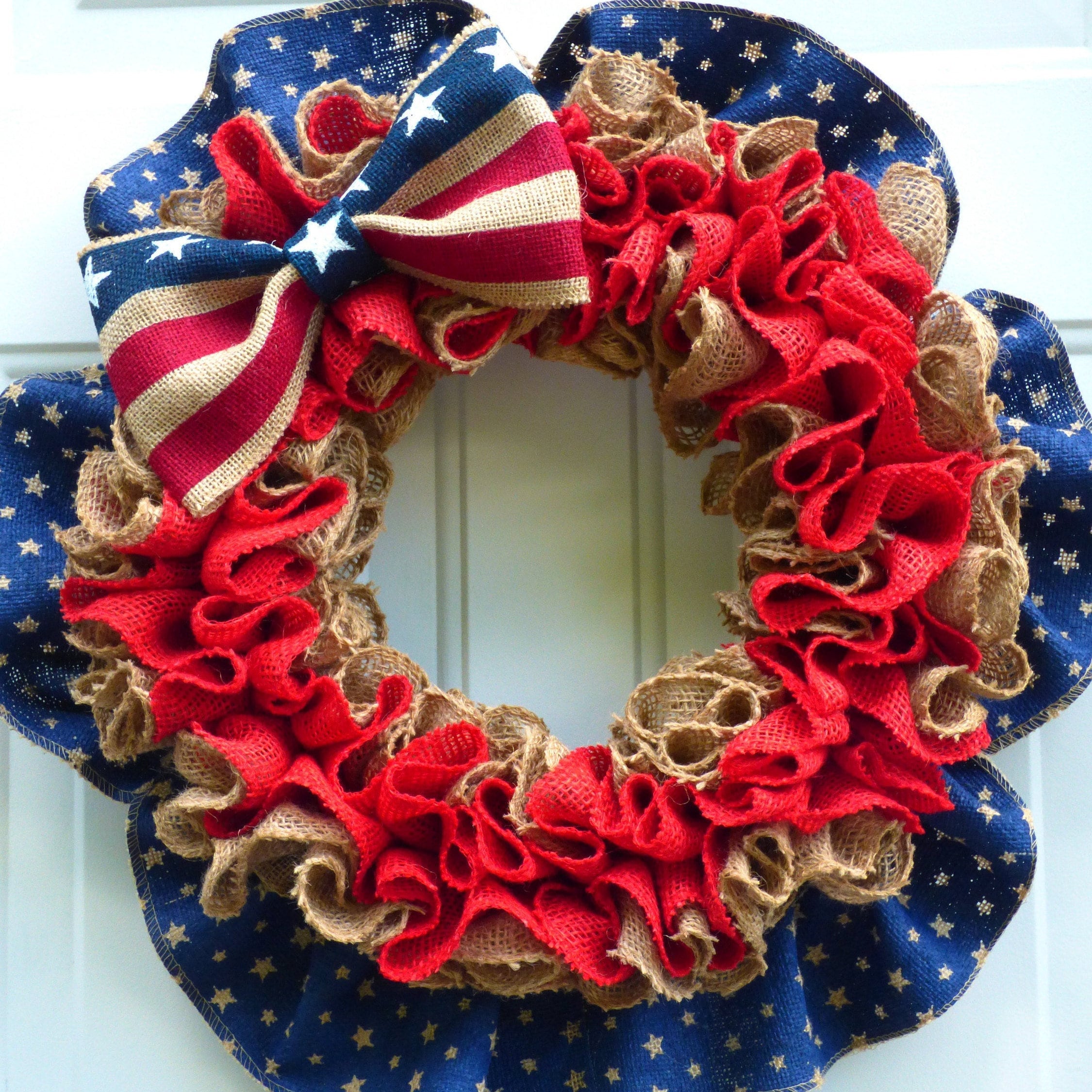 Patriotic Burlap Wreath/Army Homecoming/4th of July Wreath/Air | Etsy