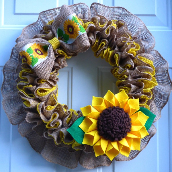 Spring Burlap Wreath - Etsy