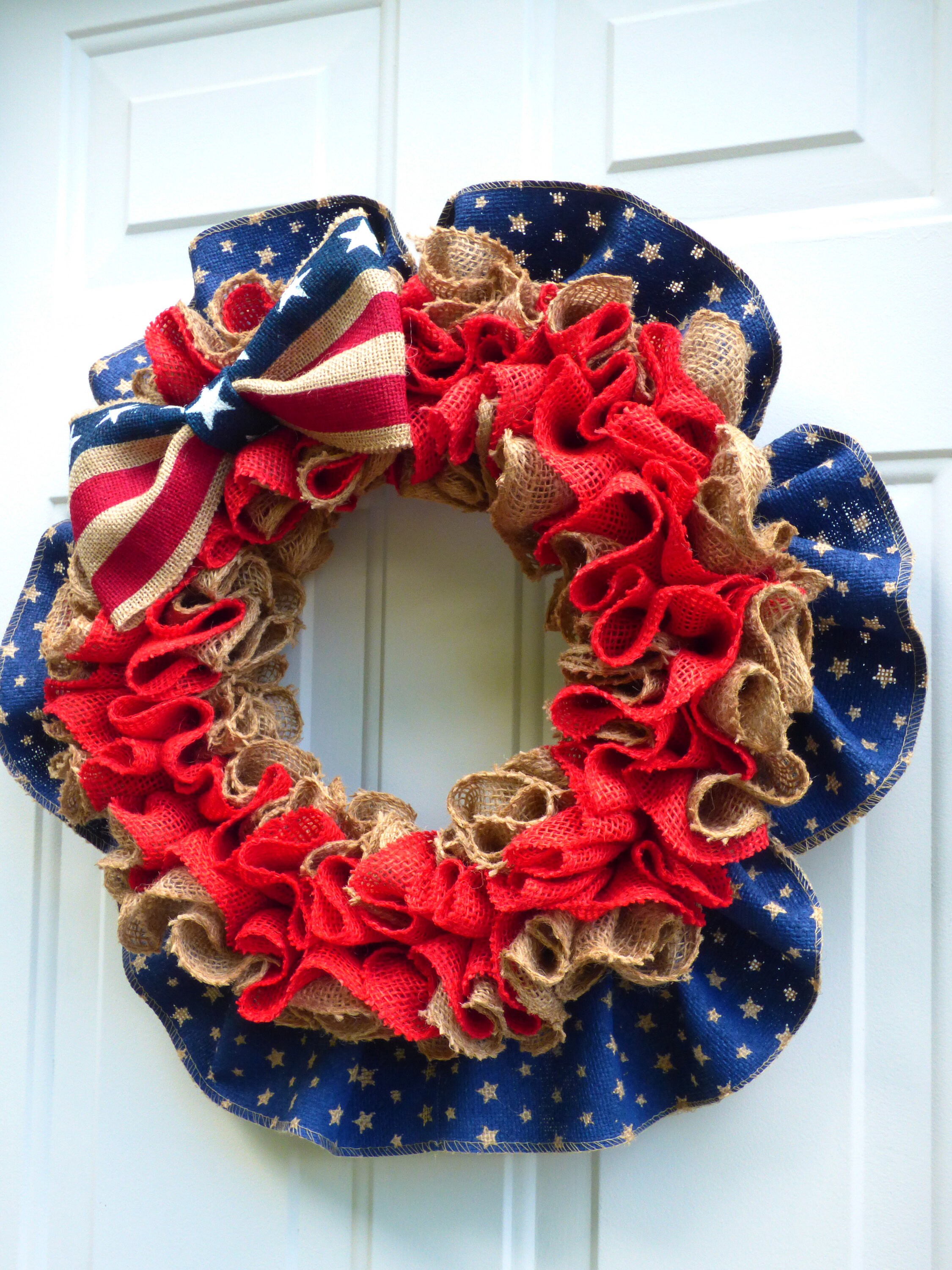 Patriotic Burlap Wreath/Army Homecoming/4th of July Wreath/Air | Etsy