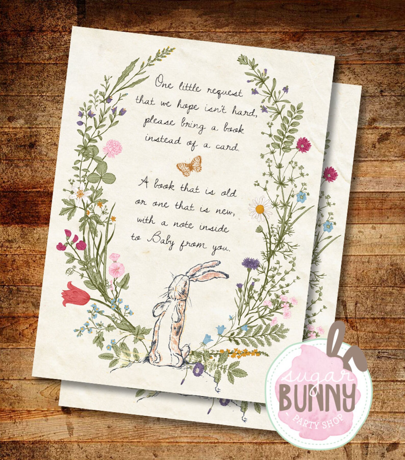 INSTANT DOWNLOAD Printable the Velveteen Rabbit 1st Birthday | Etsy