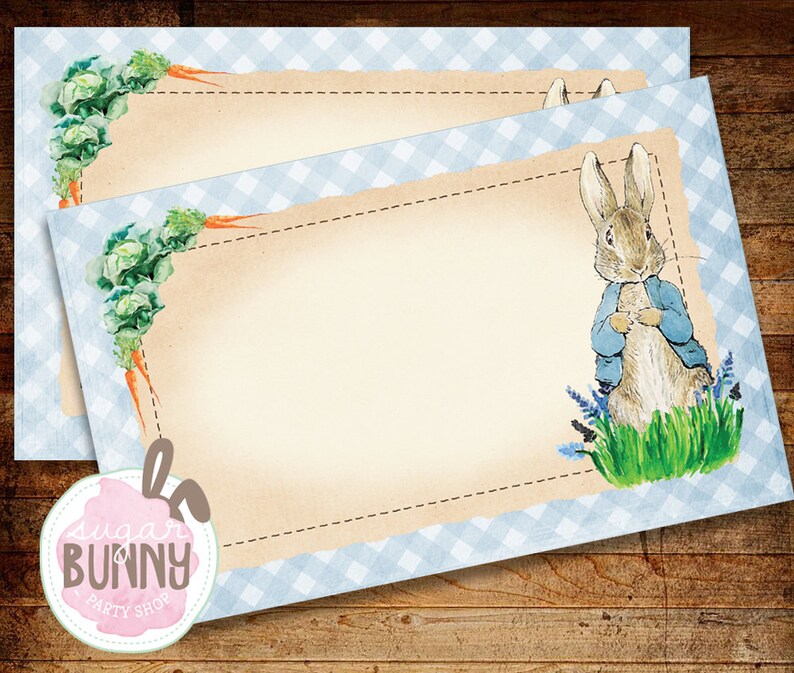 INSTANT DOWNLOAD Peter Rabbit Party Label Tents Printable DIY - Etsy