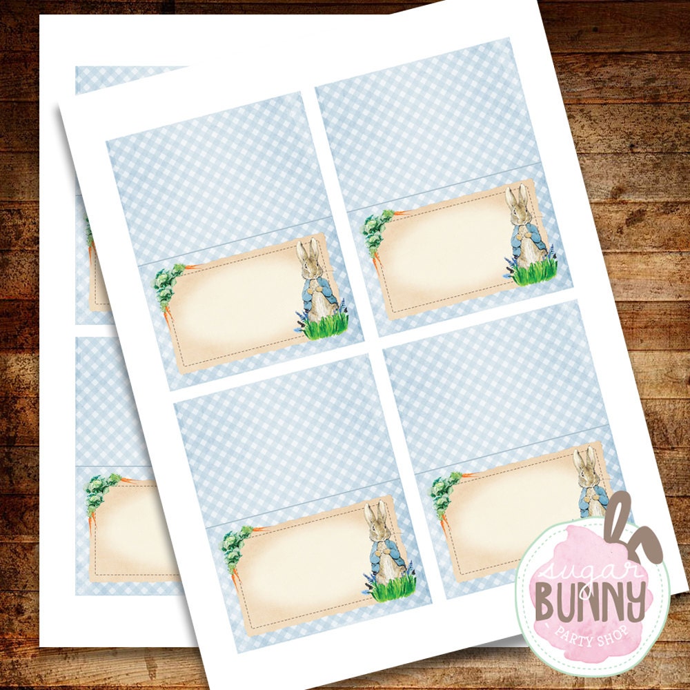 INSTANT DOWNLOAD Peter Rabbit Party Label Tents Printable DIY | Etsy