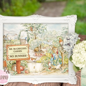 INSTANT DOWNLOAD Mr. Mcgregor's Garden No Bunnies Allowed Sign/nursery ...