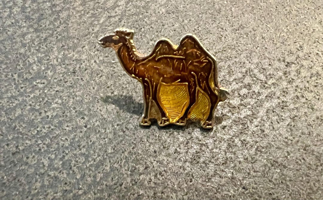 Vintage Enamel Cloisonne Lapel Pins: 1970s Unicorn, Camel, Rabbit, Moon ...