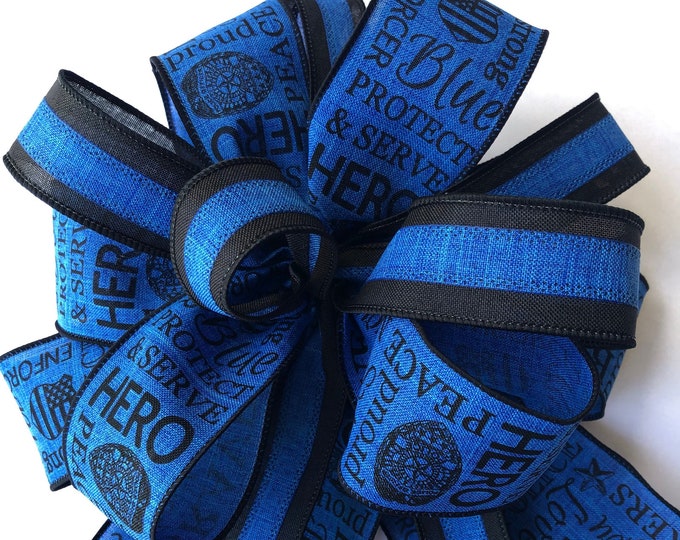 Back the Blue Bow Thin Blue Line Bow Law Enforcement - Etsy