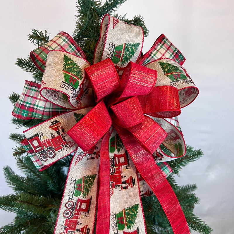 Christmas Tree Topper Bow - Etsy