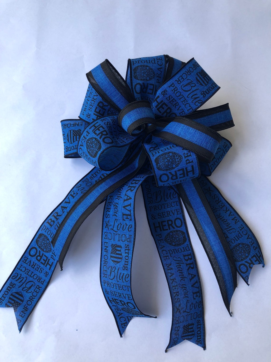 Back the Blue Bow Thin Blue Line Bow Law Enforcement - Etsy